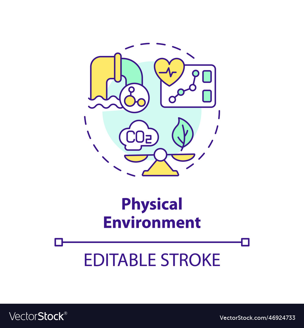 Physical environment concept icon Royalty Free Vector Image Physical environment concept icon Royalty Free Vector Image
