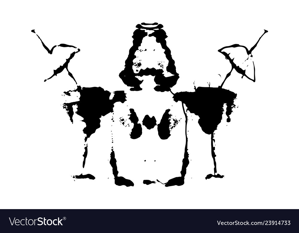 Rorschach inkblot test random Royalty Free Vector Image