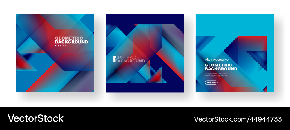 Set of abstract geometric poster Royalty Free Vector Image