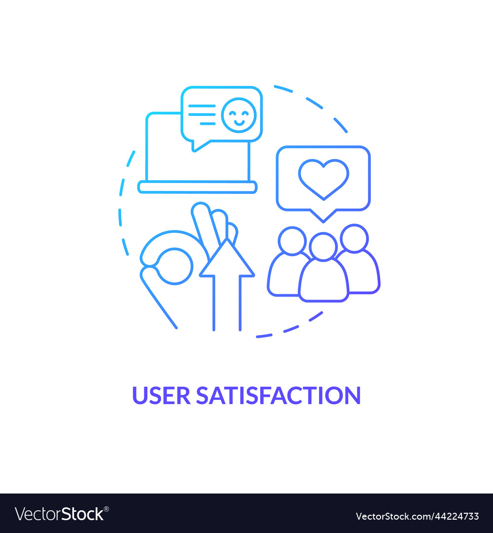 User satisfaction blue gradient concept icon Vector Image User satisfaction blue gradient concept icon Vector Image