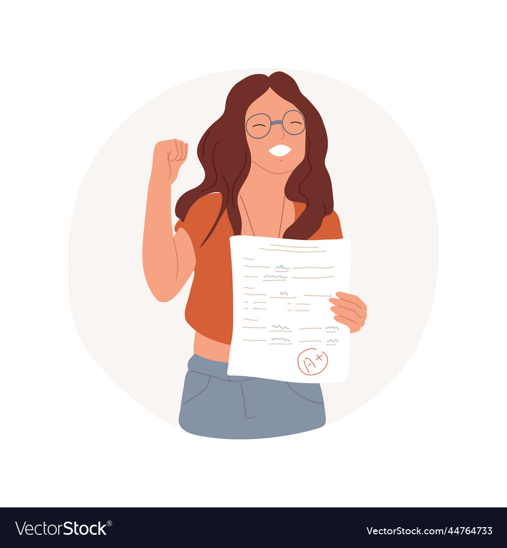 Writing grammar test isolated cartoon Royalty Free Vector