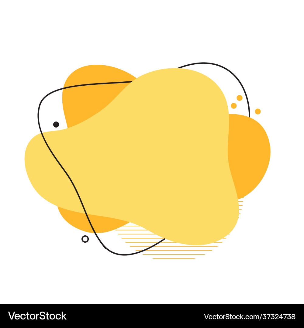 Abstract flowing yellow shapes modern graphic Vector Image