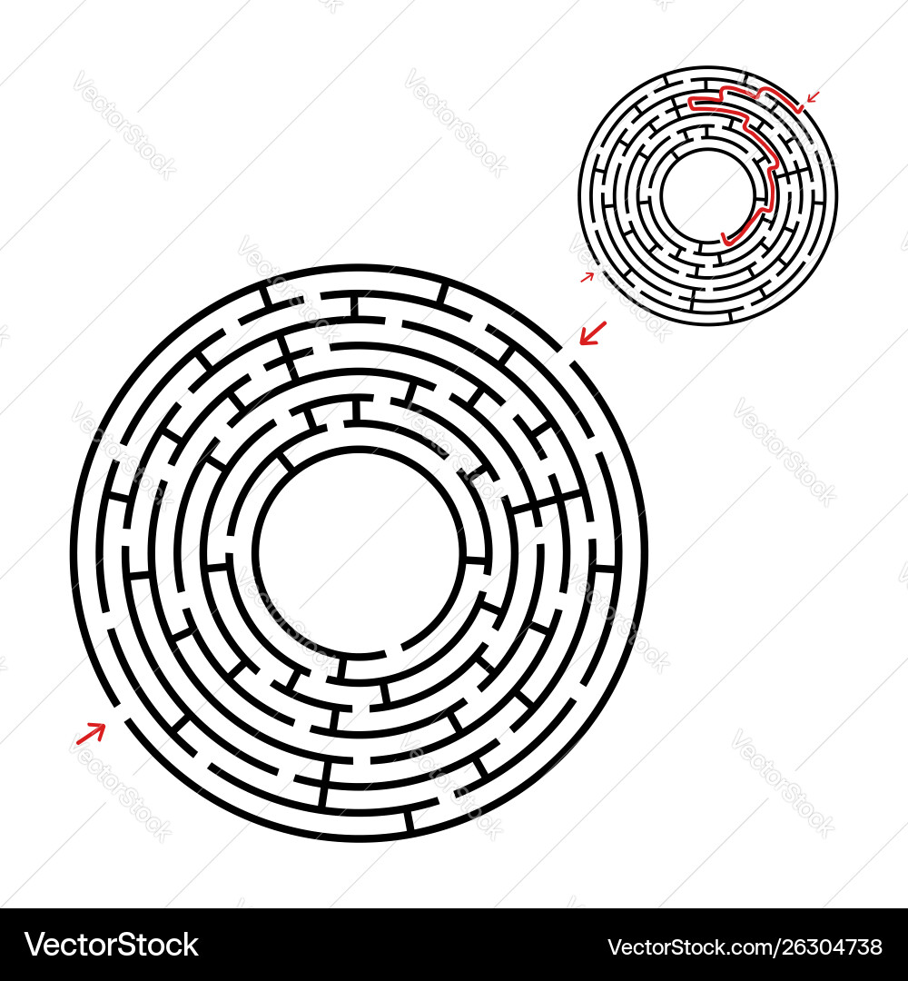 Abstract labyrinth game for kids puzzle Royalty Free Vector