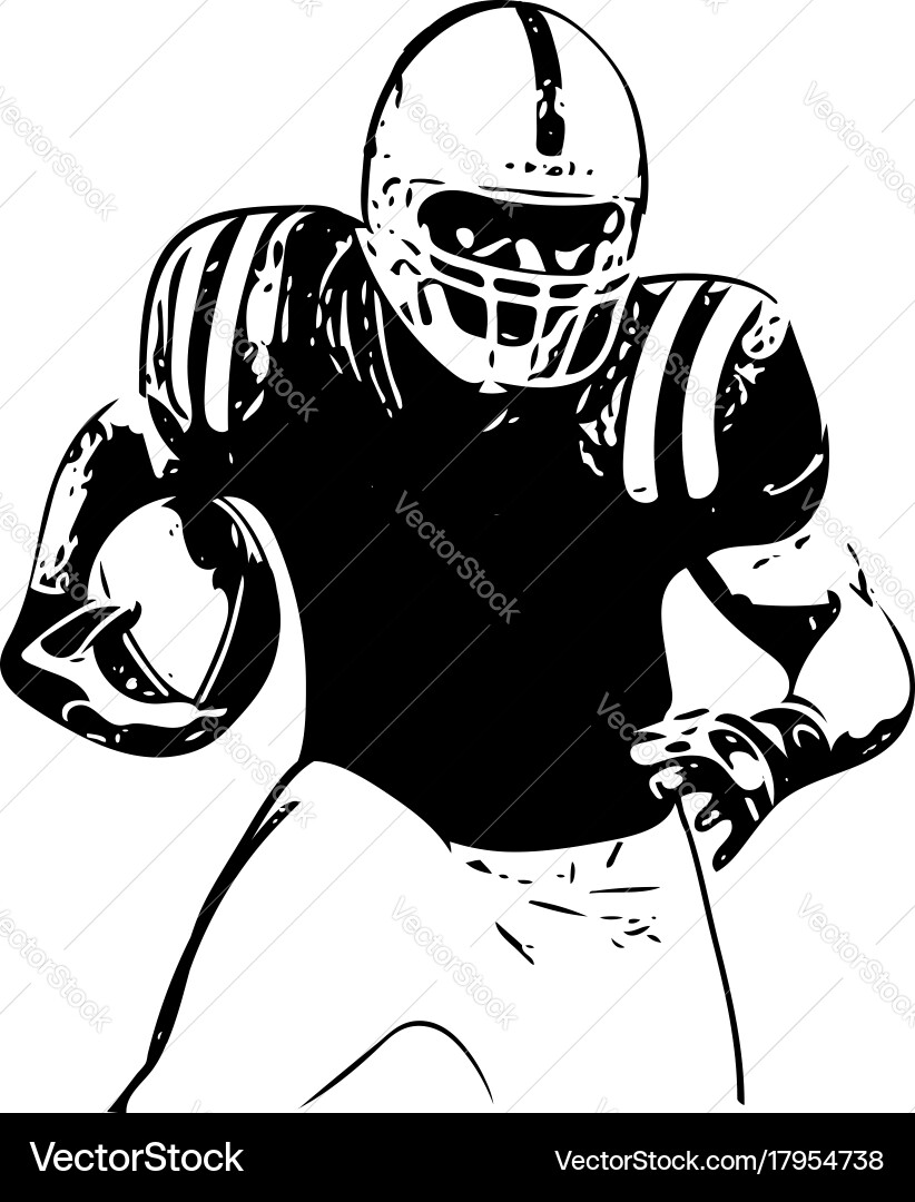 American football player Royalty Free Vector Image