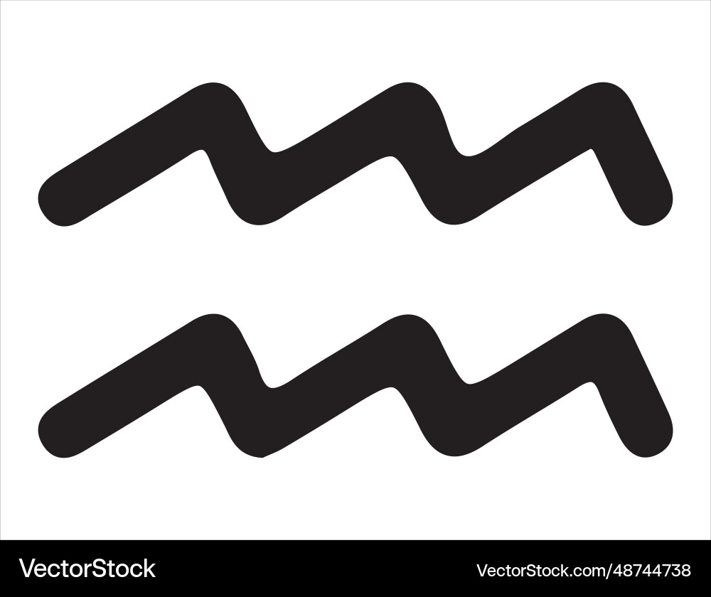 Aquarius zodiac sign silhouette Royalty Free Vector Image