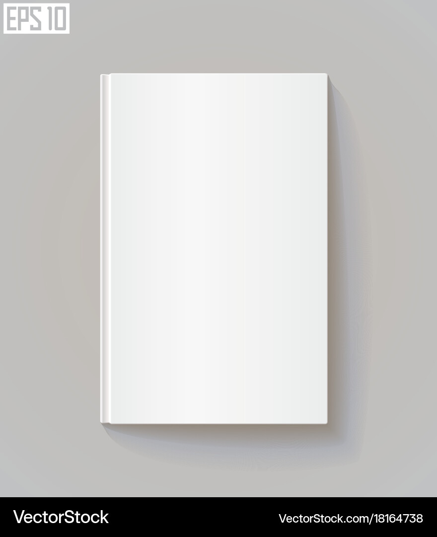 Blank book cover eps 10 Royalty Free Vector Image
