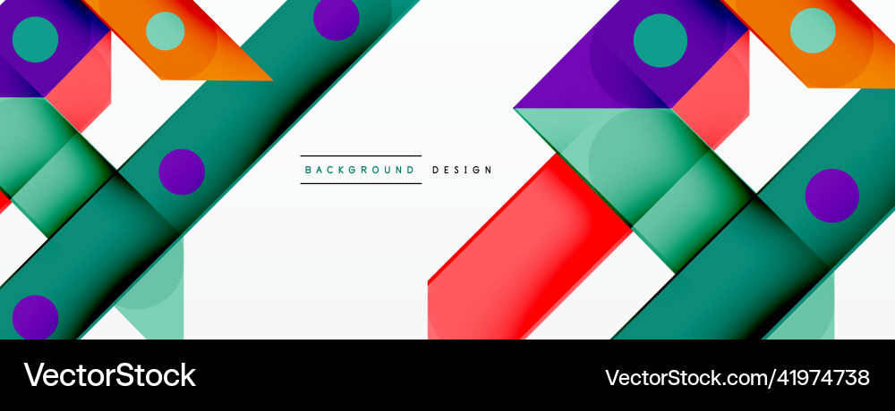 Color overlapping stripes background colorful Vector Image