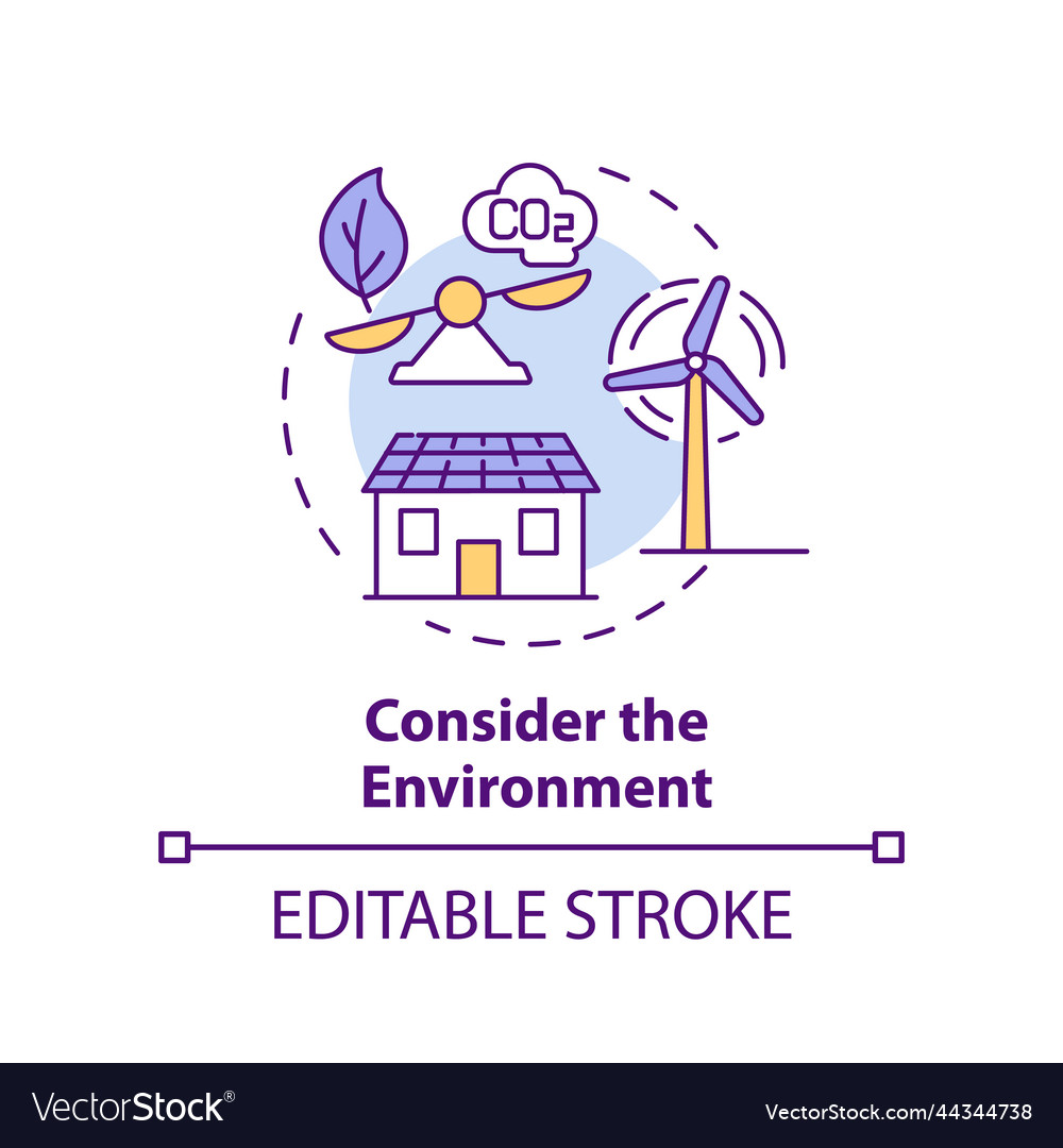 Consider environment concept icon Royalty Free Vector Image Consider environment concept icon Royalty Free Vector Image