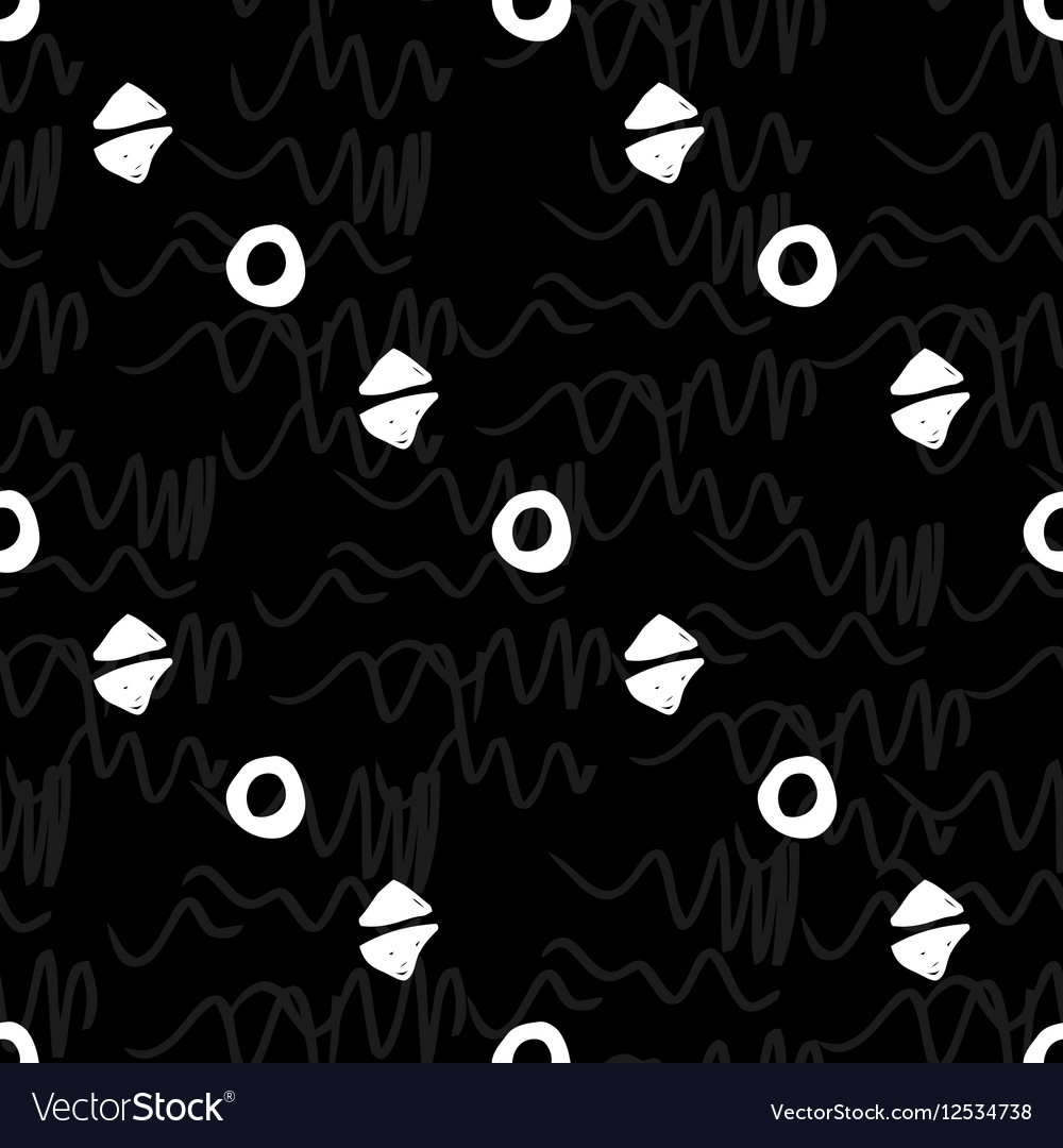 Geometric Monochrome Seamless Pattern Royalty Free Vector