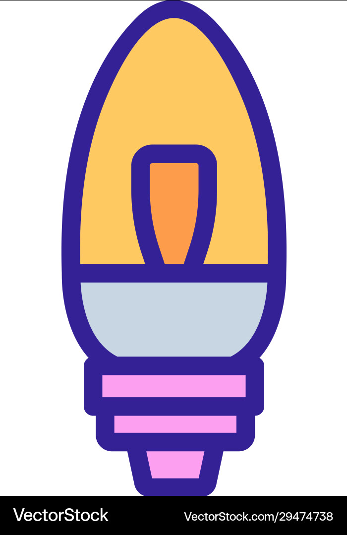 Light bulb icon isolated contour symbol Royalty Free Vector