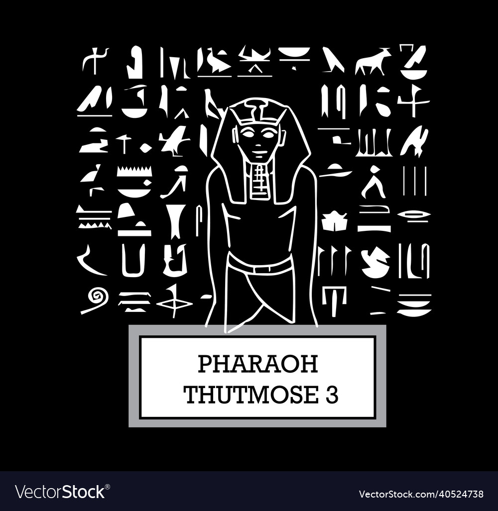 Pharaoh thutmose iii Royalty Free Vector Image