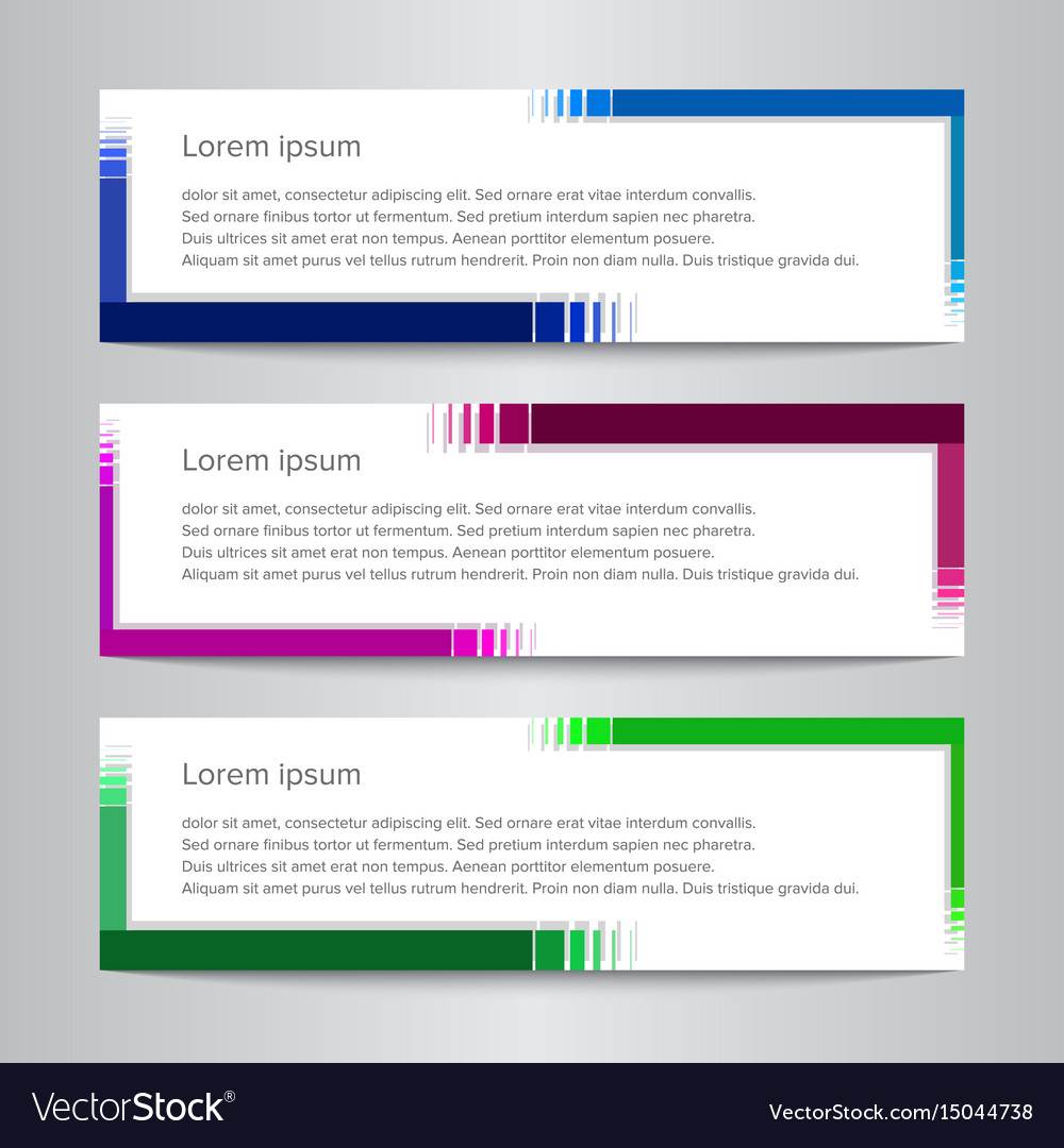 Set Of Design Banner Template Simple Royalty Free Vector