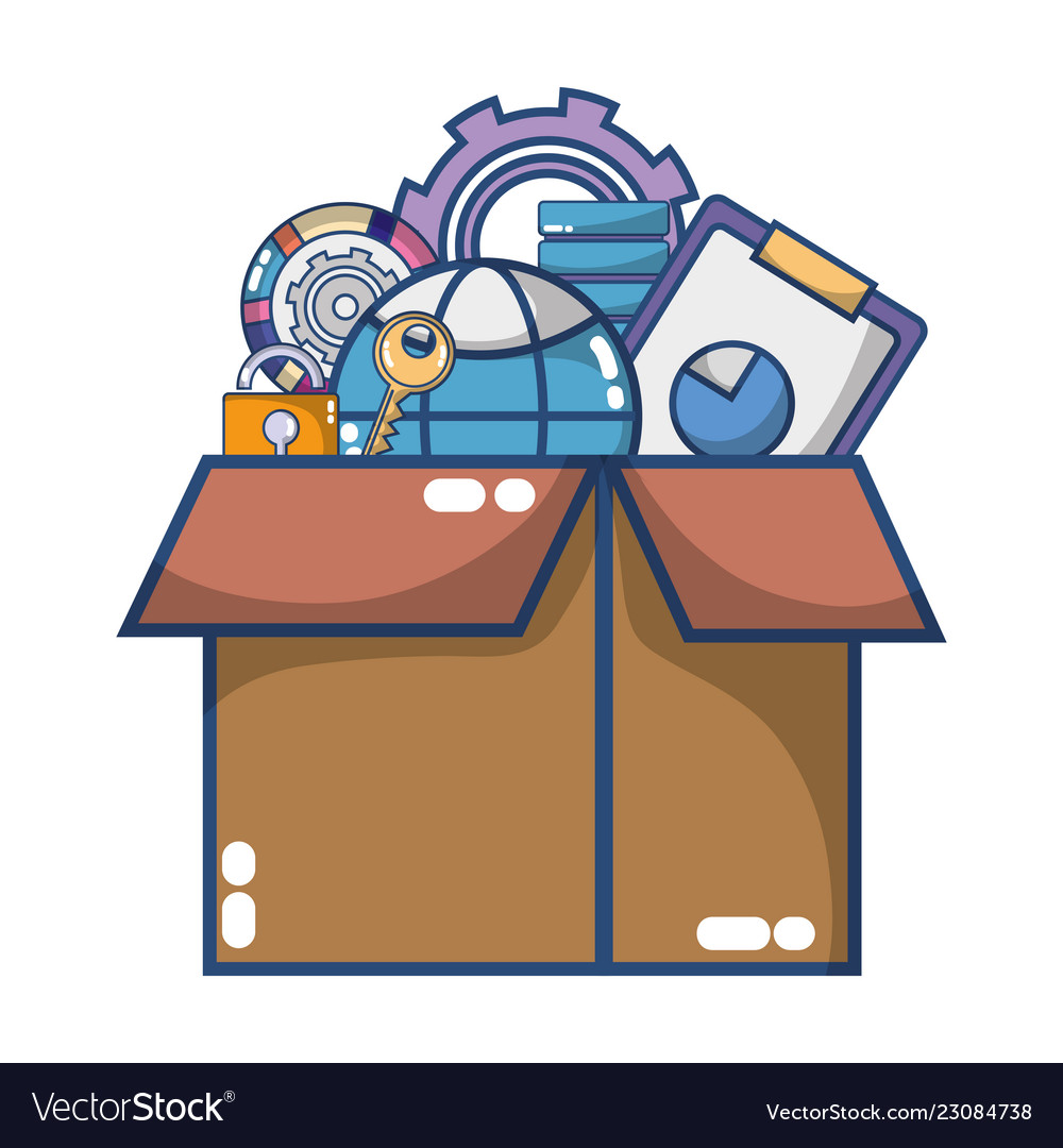 Technology computing support cartoon Royalty Free Vector