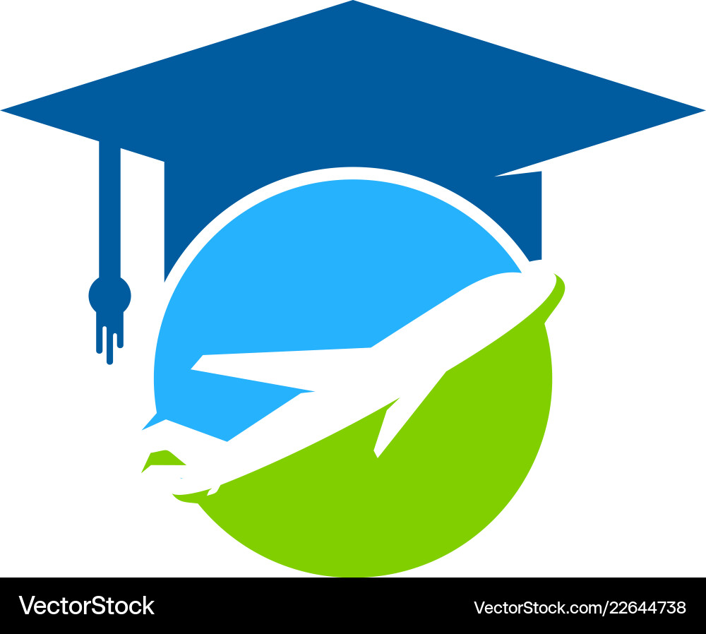 Travel education logo icon design Royalty Free Vector Image