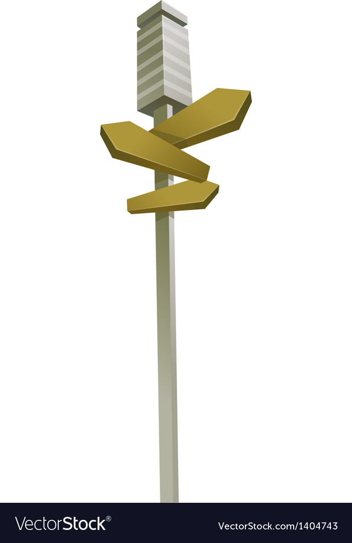 A guidepost stand Royalty Free Vector Image - VectorStock