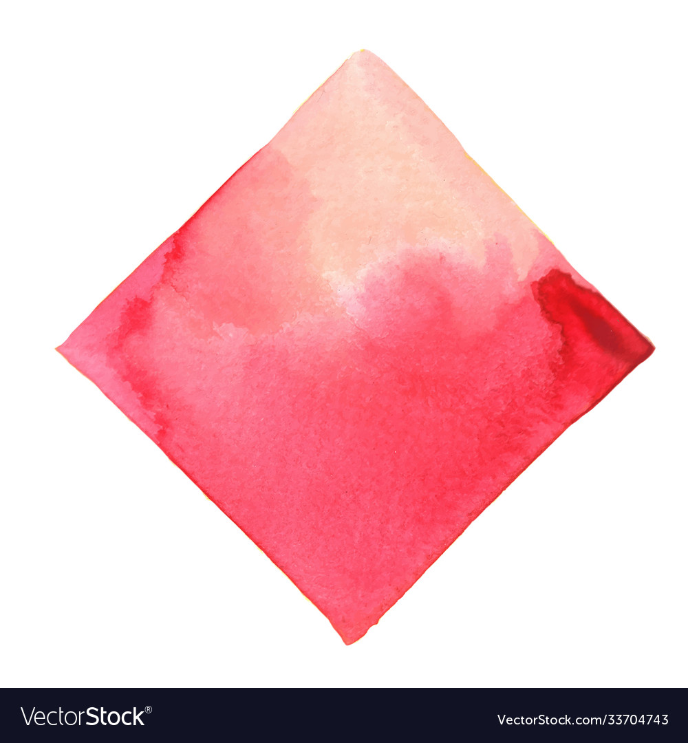 Abstract pink and red square watercolor banner Vector Image