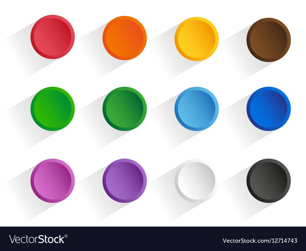 Buttons shadow Royalty Free Vector Image - VectorStock
