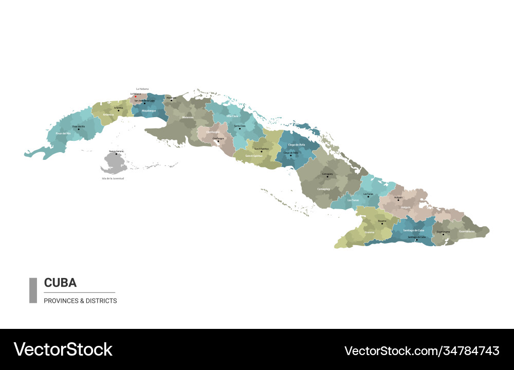 La Habana Cuban Map
