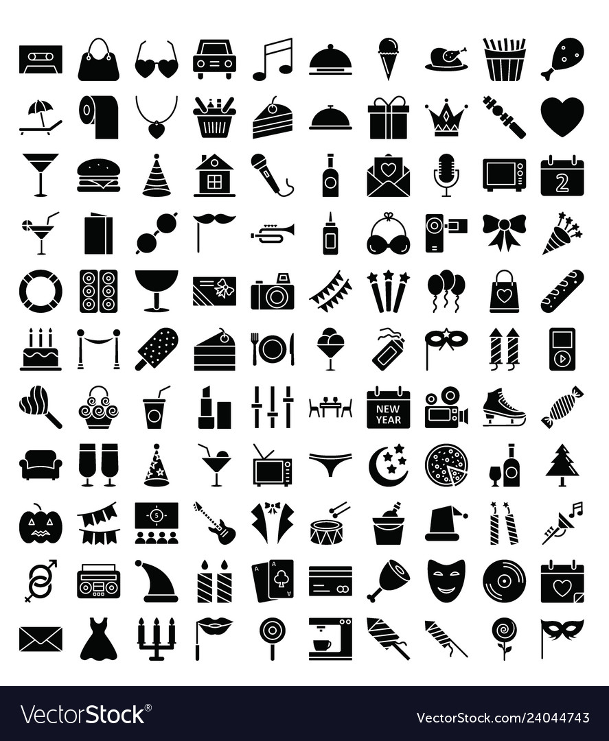 Event celebration party celebration icons Vector Image