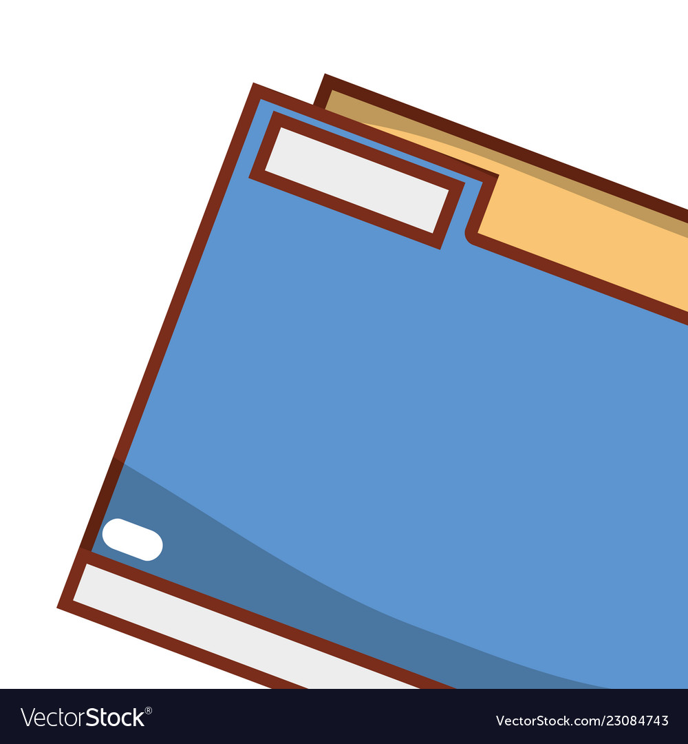 Folder with documents cartoon Royalty Free Vector Image