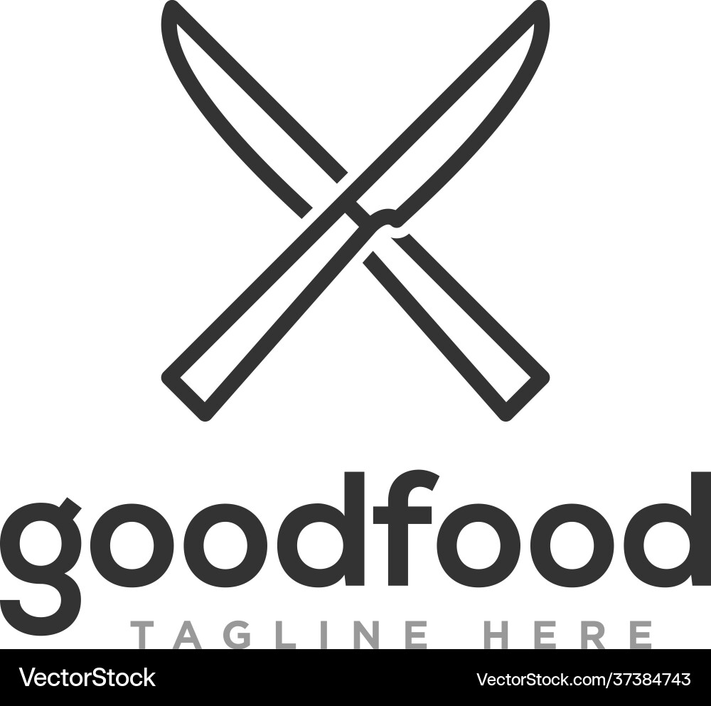Good food logo icon design Royalty Free Vector Image