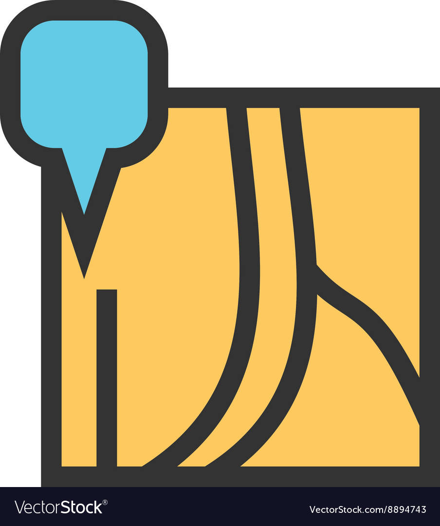 Marked on map Royalty Free Vector Image - VectorStock