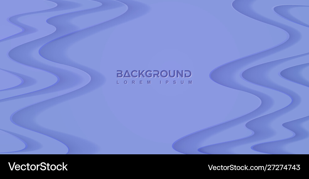 Modern purple wavy background paper cut Royalty Free Vector