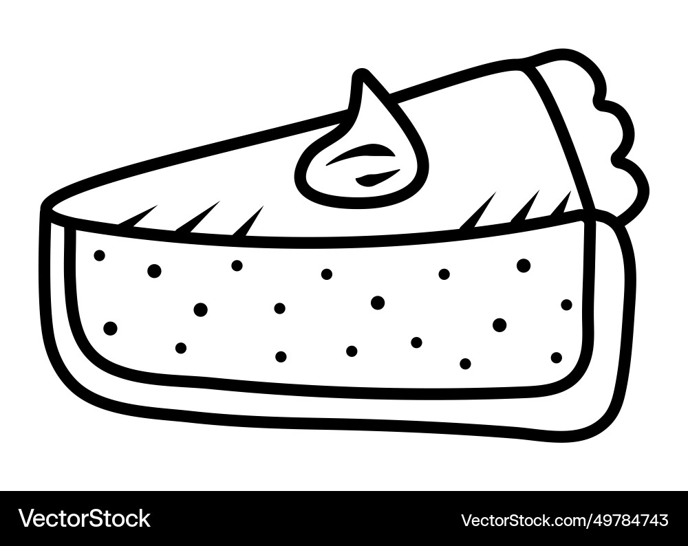 Piece of pie cake slice Royalty Free Vector Image