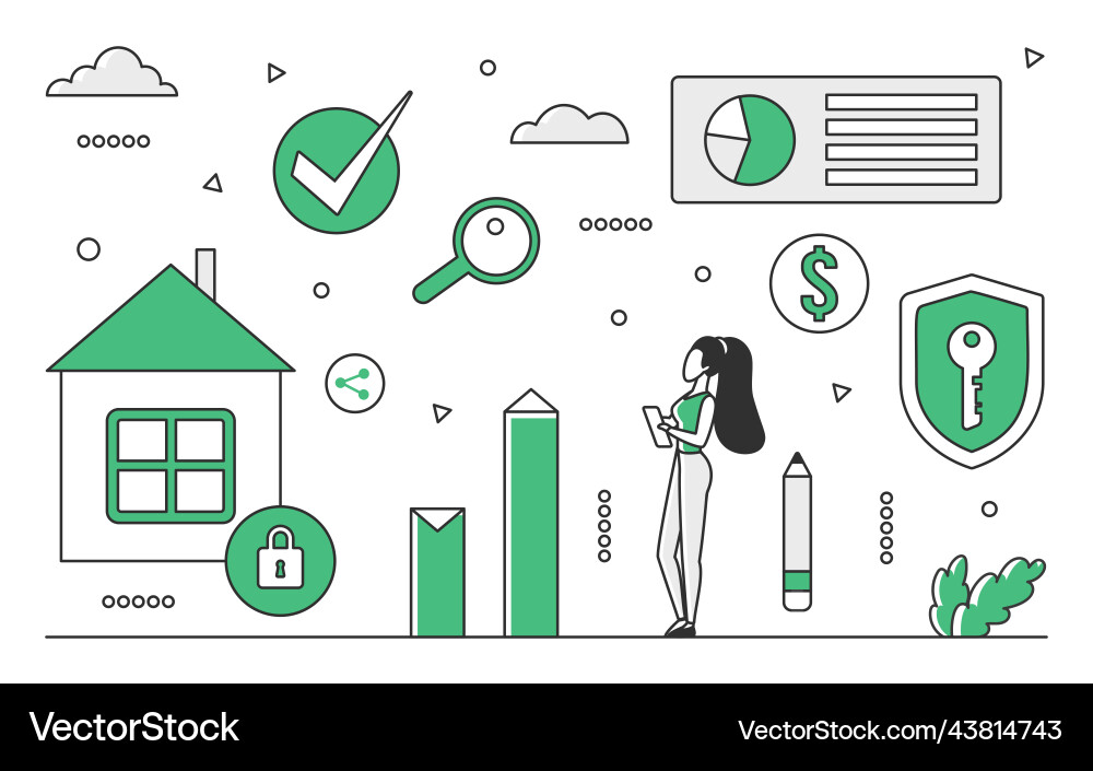 Real estate business field Royalty Free Vector Image