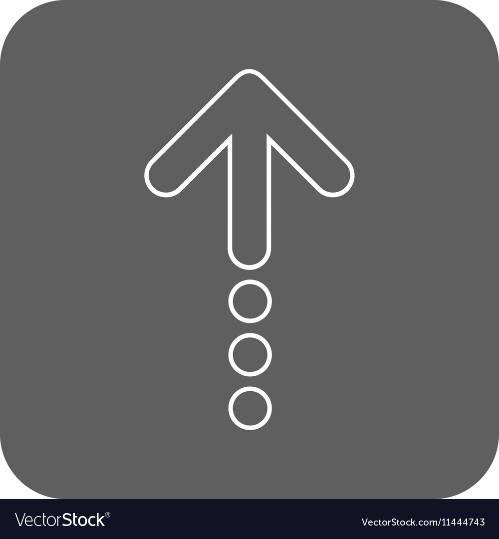 Send up flat squared icon Royalty Free Vector Image