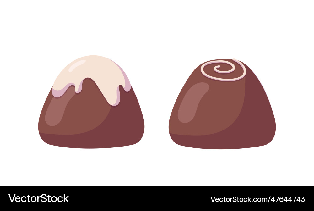 Set of chocolate candies Royalty Free Vector Image