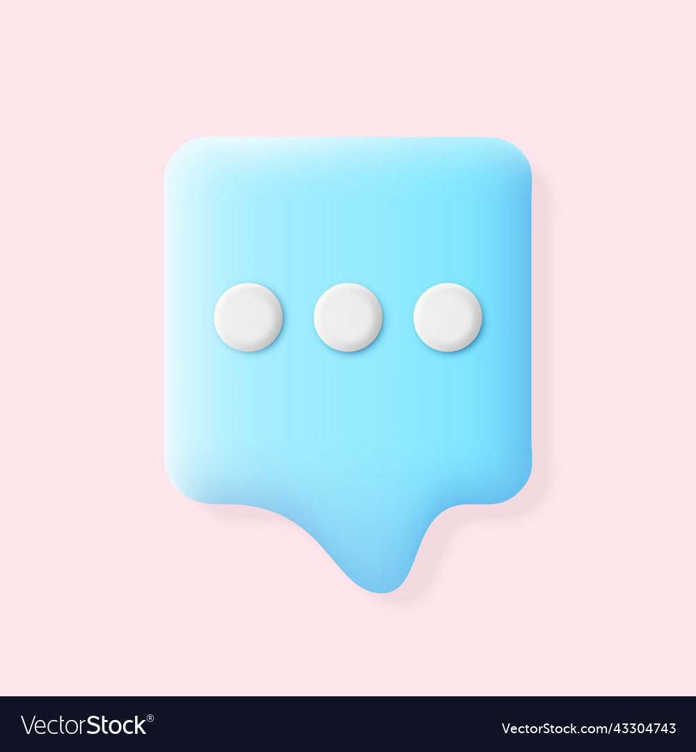 Typing in chat bubble element message sending Vector Image