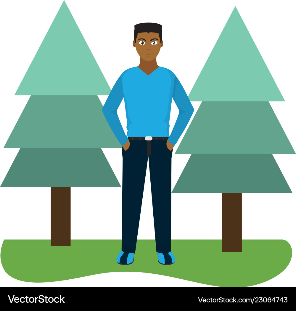 Young man body cartoon Royalty Free Vector Image