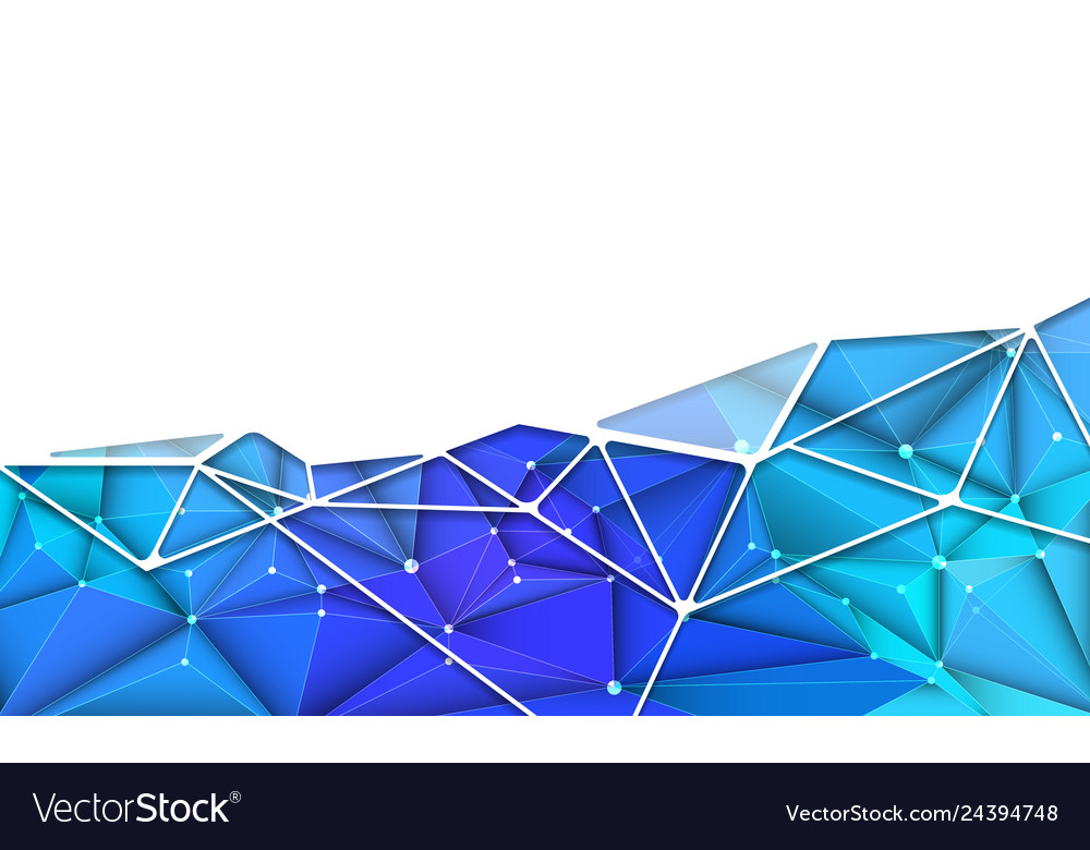 3d geometric polygon with molecule structure Vector Image