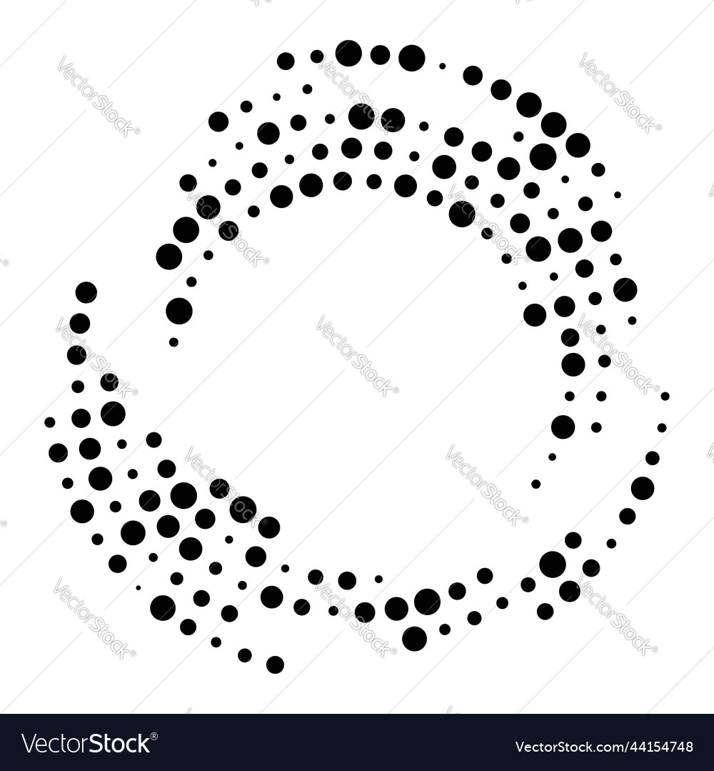 Abstract random dotted circle Royalty Free Vector Image
