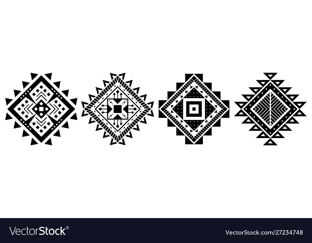 Aztec elements Royalty Free Vector Image - VectorStock