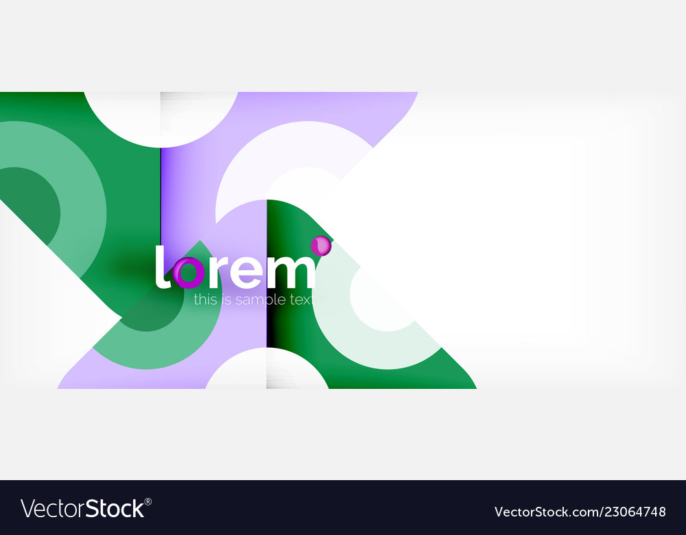 Colorful trendy geometric shapes background Vector Image