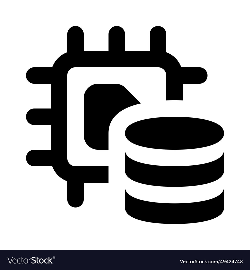 Database storage for microchip details Royalty Free Vector