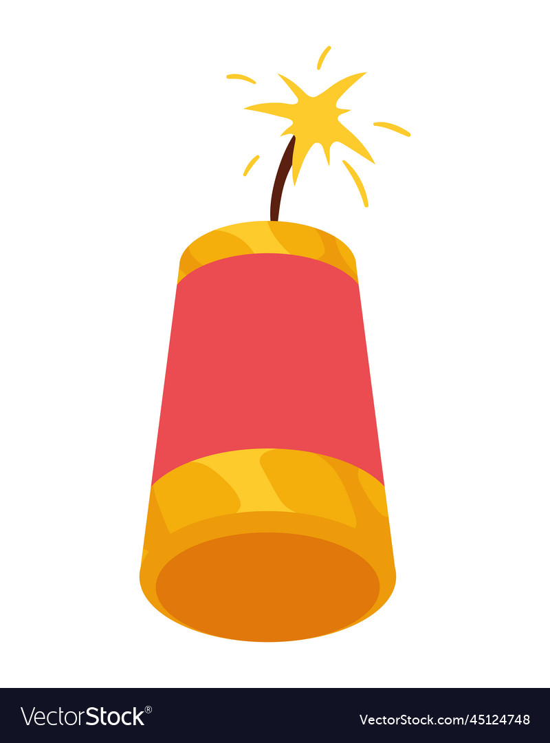 Firecracker petard firework Royalty Free Vector Image