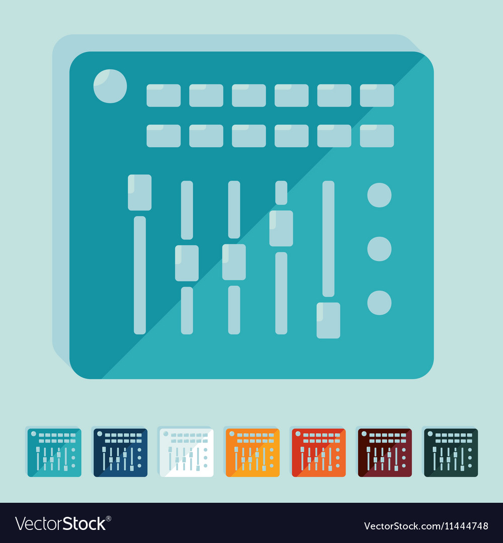 Flat design mixer controller Royalty Free Vector Image