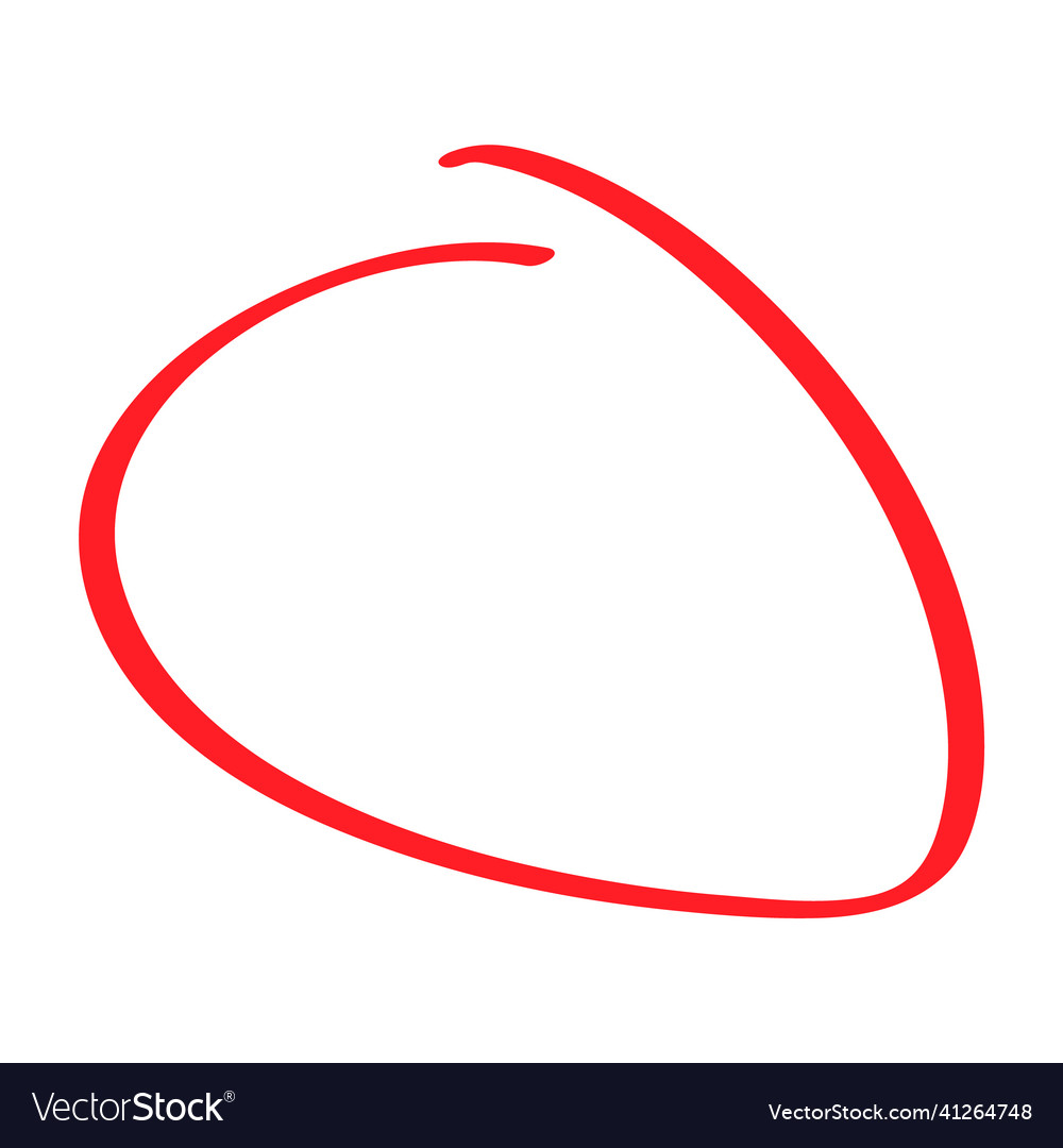Hand Draw Circle Scribble Mark Doodle Sketch Vector Image