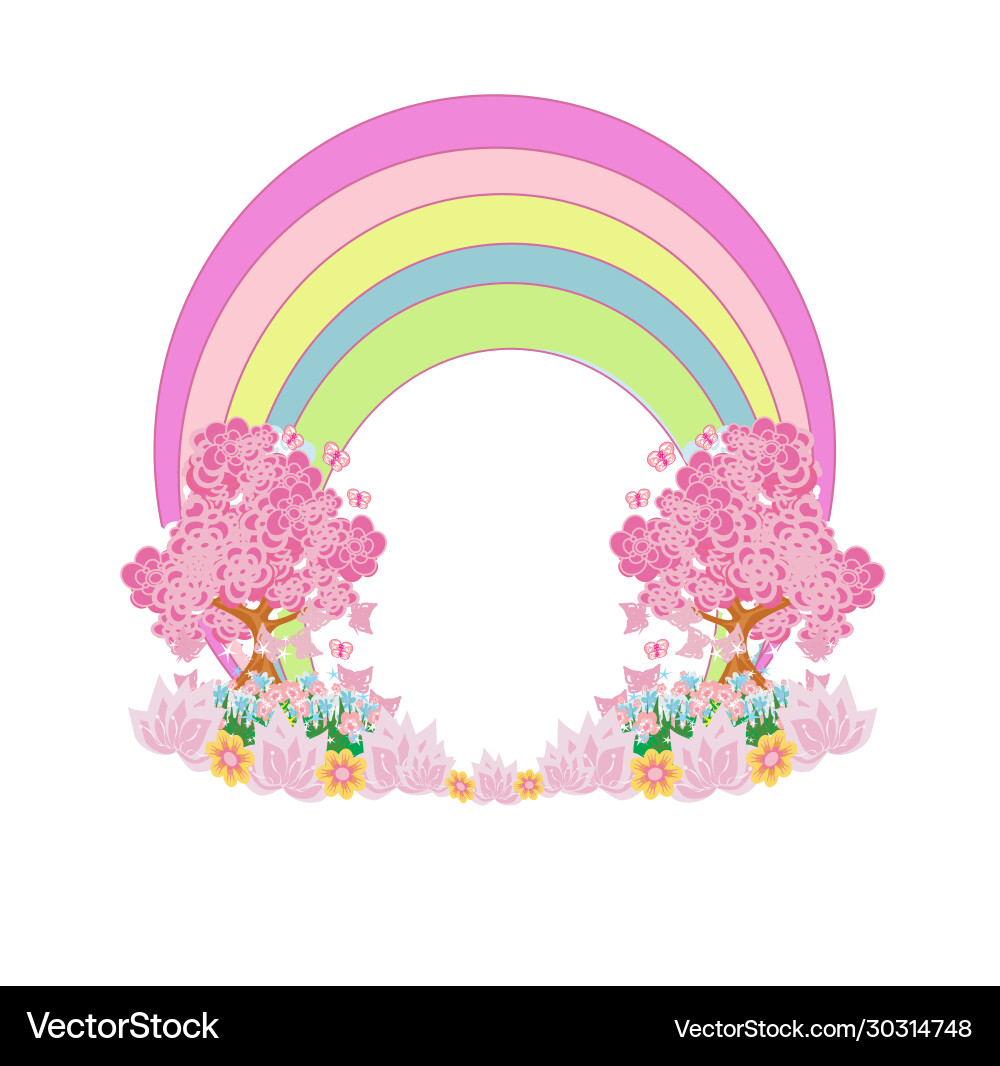 Magical fairy tale land - decorative frame Vector Image