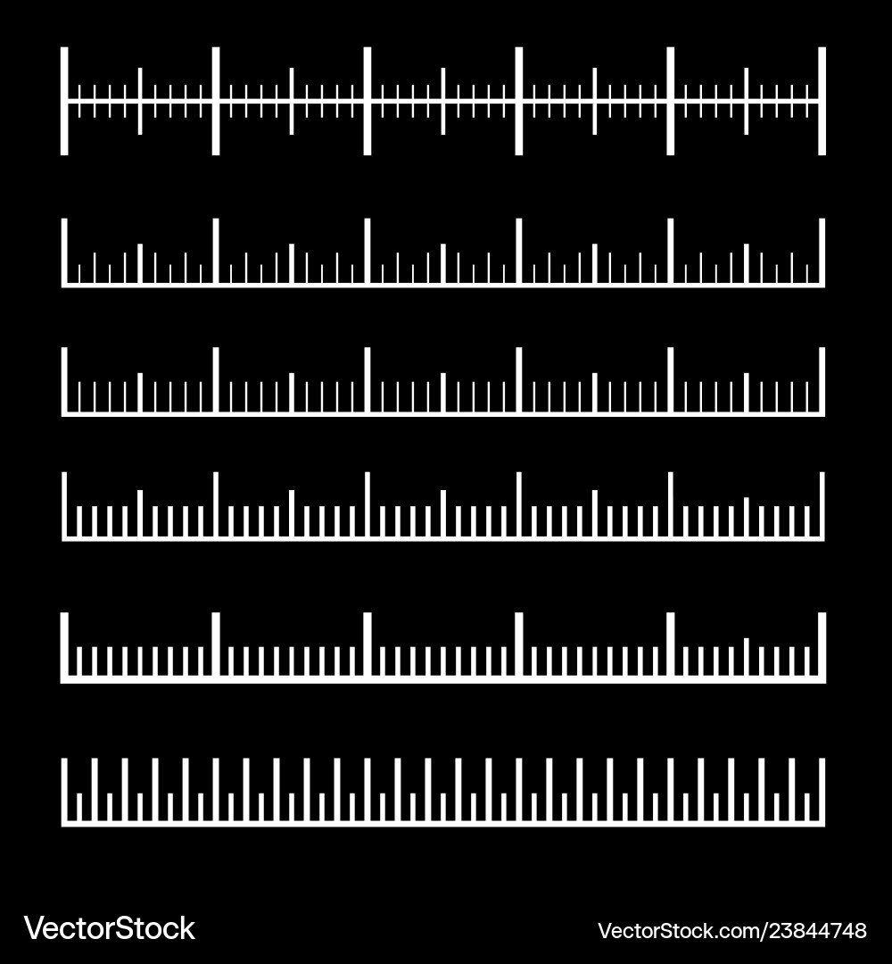 Set metric rulers in flat style Royalty Free Vector Image