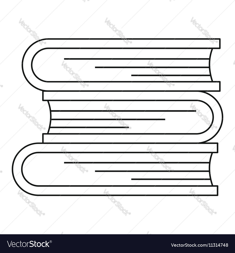 Three tutorial icon outline style Royalty Free Vector Image