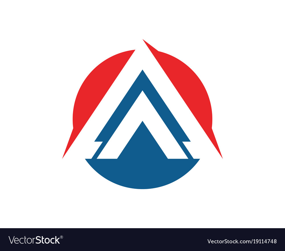 Triangle business logo and symbols app template Vector Image