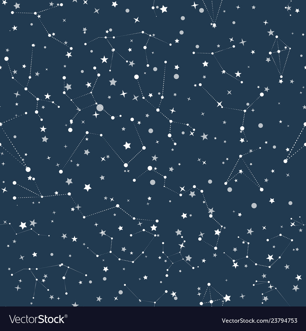 Abstract seamless pattern space constellations Vector Image