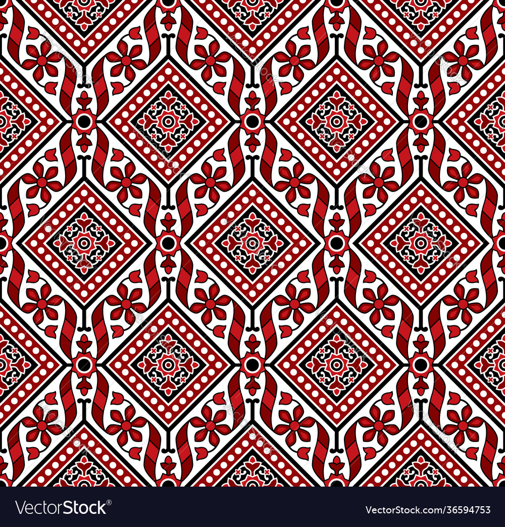 Ajrak pattern Royalty Free Vector Image - VectorStock