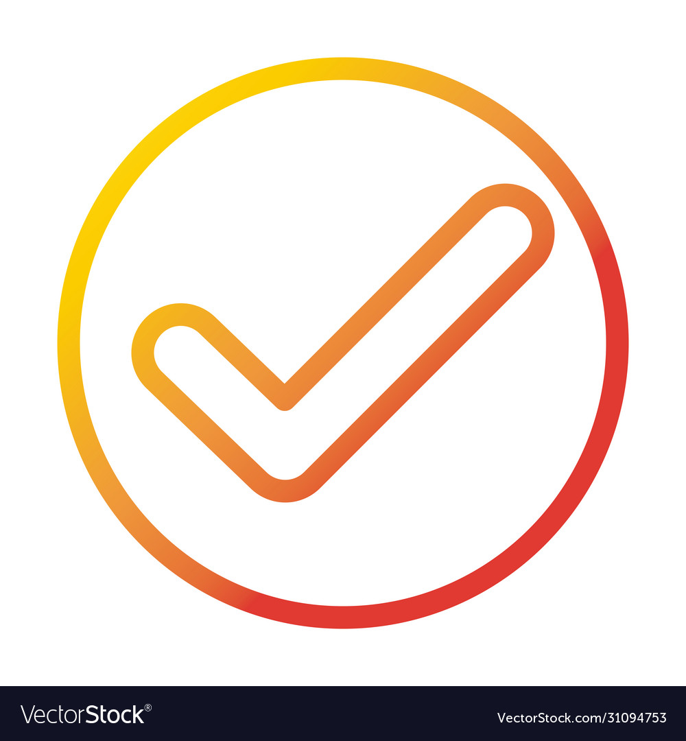 Approve mark internet web technology interface Vector Image