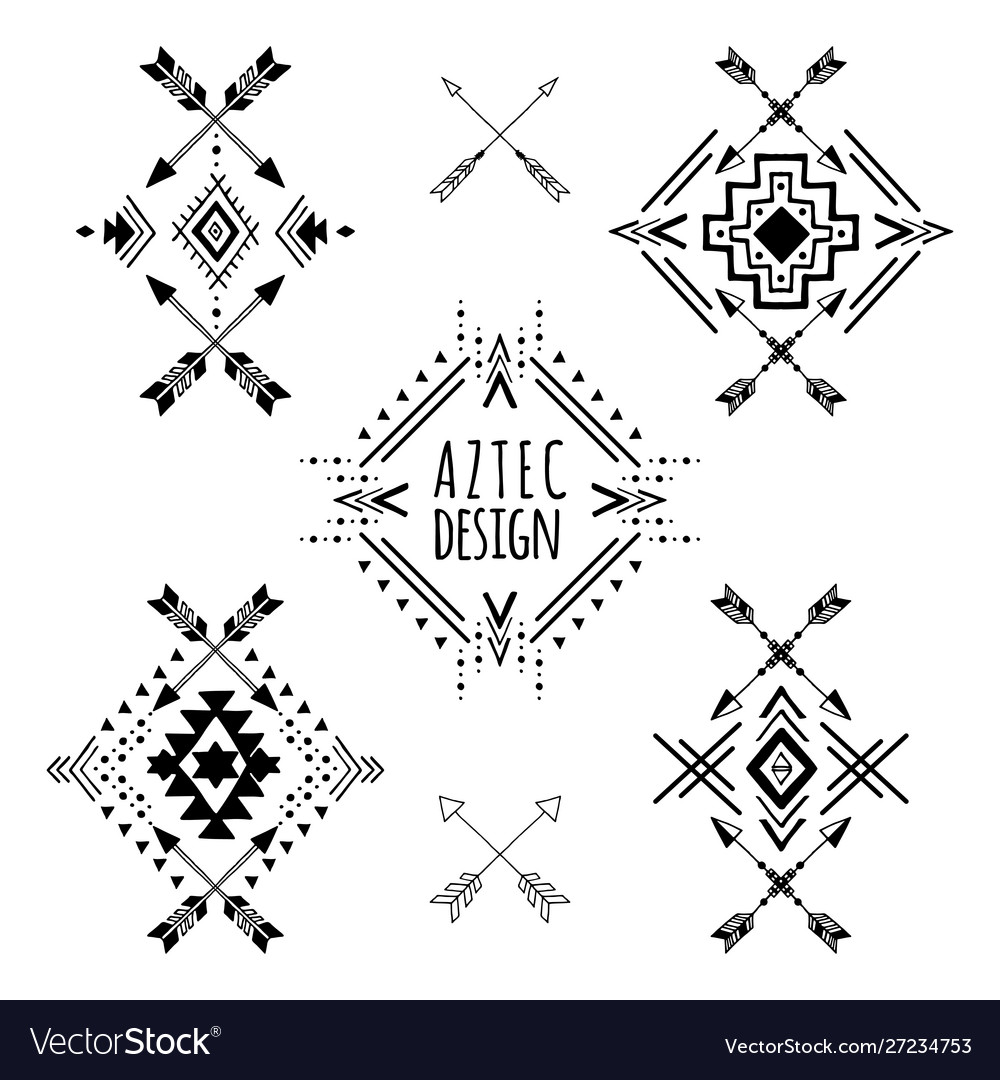 Aztec elements Royalty Free Vector Image - VectorStock