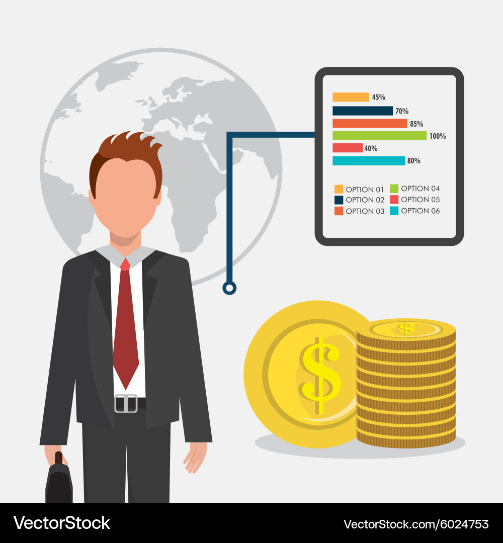 Business money and human resources Royalty Free Vector Image